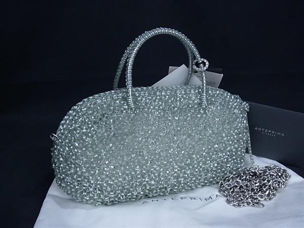 ■新品■未使用■ ANTEPRIMA アンテプリマ ワイヤーバッグ PVCワイヤー 2WAY ハンドバッグ ショルダー ポシェット グリーン系 FN8631