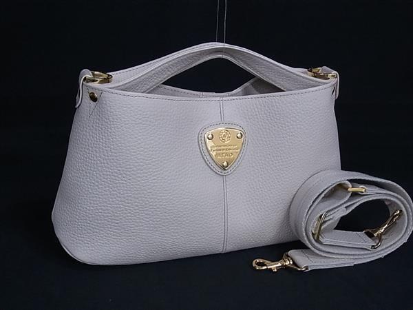 ■新品同様■ ATAO アタオ チヴィレザー 2WAY クロスボディ ショルダーバッグ ハンドバッグ 斜め掛け レディース アイボリー系 FN8891