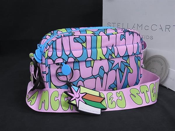 ■新品同様■ STELLA McCARTNEY ステラ マッカートニー ナイロン ショルダーバッグ クロスボディ 斜め掛け キッズ ピンク系 FP2825