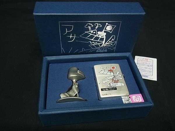 ■新品同様■ ZIPPO ジッポー 谷岡ヤスジ ニッポンのアサー 2000年製 高級ライター オイルライター 喫煙グッズ シルバー系 FP4720