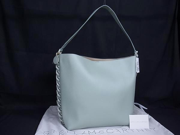 ■新品■未使用■ STELLA McCARTNEY ステラ マッカートニー フレイム レザー ワンショルダーバッグ 肩掛け ライムグリーン系 FP7037