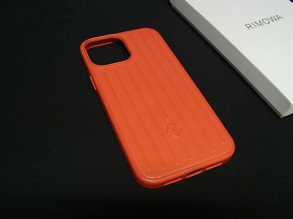 ■美品■ RIMOWA リモワ ポリカーボネート iPhone13 PROMAX 対応 アイフォンケース スマホケース オレンジ系 FQ2020