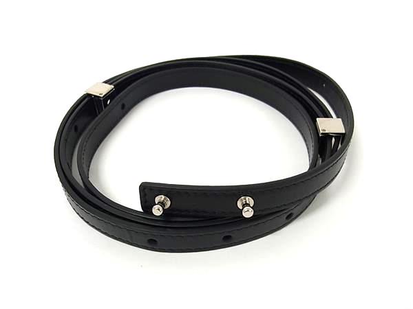 ■美品■ GIVENCHY ジバンシィ レザーシルバー金具  ベルト レディース メンズ ブラック系 FR2113