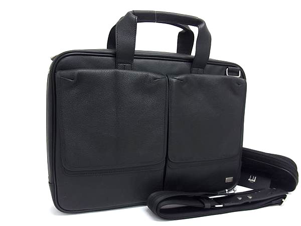 ■新品■未使用■ dunhill ダンヒル コンノート レザー 2WAY ショルダー ハンドバッグ ブリーフケース メンズ ブラック系 FR4233