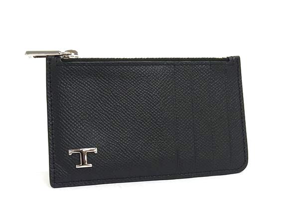 ■新品■未使用■ TODS トッズ タイムレス レザー カードケース ミニ ポーチ ケース メンズ ブラック系 FR4286
