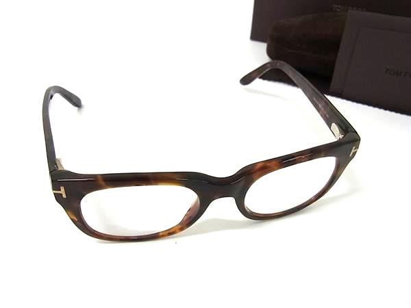 ■美品■ TOM FORD トムフォード TF5231 052 べっ甲調 度入り メガネ めがね 眼鏡 レディース メンズ ブラウン系 FS2030