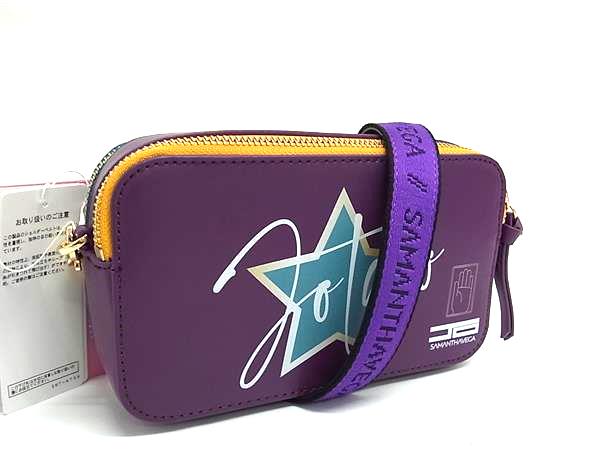 ■新品■未使用■ Samantha Vega サマンサベガ ジョジョの奇妙な冒険 ストーンオーシャン レザー ショルダー パープル系 FS3734