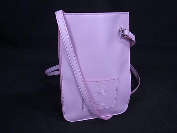 ■極美品■ MORABITO モラビト ブラゾン レザー クロスボディ ショルダーバッグ スマホショルダー 斜め掛け ライトパープル系 FS4678
