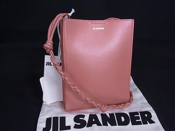 ■極美品■ JIL SANDER ジルサンダー タングル スモール レザー クロスボディ ショルダーバッグ ポシェット ピンク系 FT0562