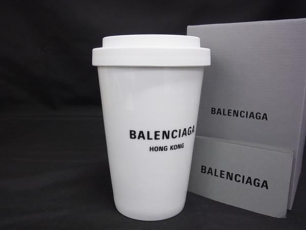 ■新品同様■ BALENCIAGA バレンシアガ CITIES HONG KONG タンブラー コップ 食器 テーブルウェア ホワイト系 FU3412