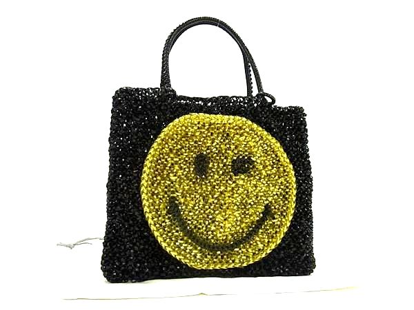 ■新品■未使用■ ANTEPRIMA アンテプリマ スマイリー ワイヤーバッグ PVCワイヤー ハンドバッグ トートバッグ ブラック系 FU4217