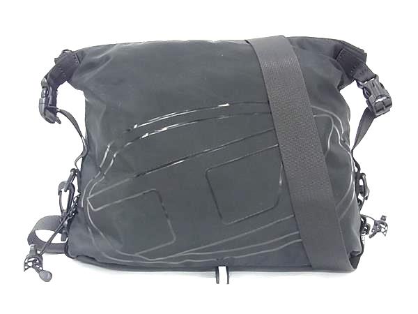 ■新品同様■ DIESEL ディーゼル X10046 ポリエステル100％ ショルダーバッグ ボディバッグ クロスボディ メンズ ブラック系 FU4972
