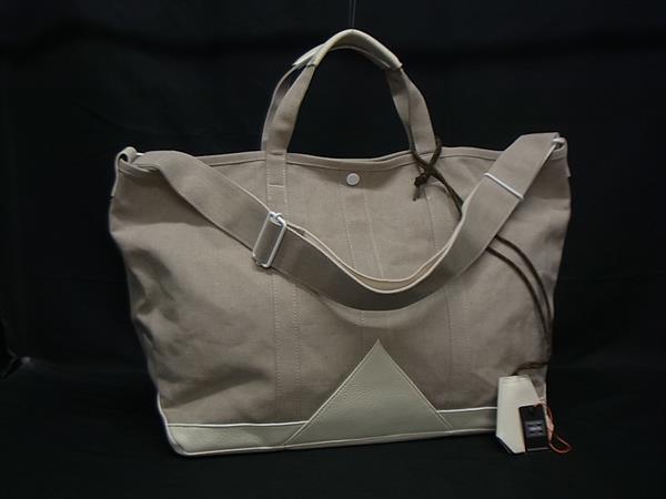 ■新品■未使用■ PORTER ポーター 吉田カバン キャンバス×レザー ハンドバッグ ショルダー トート ライトグレー系 FU6442