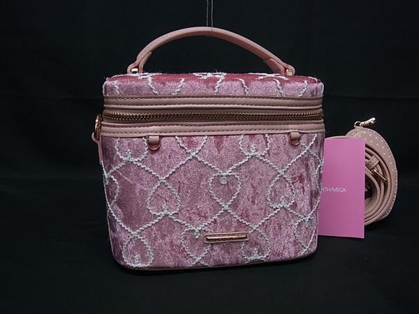 ■極美品■ Samantha Vega サマンサベガ マイメロディコレクション レザー×スエード 2WAY ハンドバッグ ショルダー ピンク系 FU6828