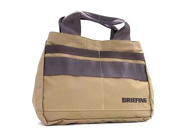■新品■未使用■ BRIEFING ブリーフィング ナイロン ハンドバッグ ミニバッグ メンズ レディース カーキ系×グレージュ系 FU6830