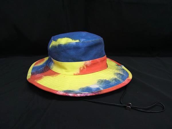 ■新品同様■ LOEWE ロエベ コットン×レザー バケットハット 帽子 表記サイズ 57 レディース メンズ マルチカラー FV4083