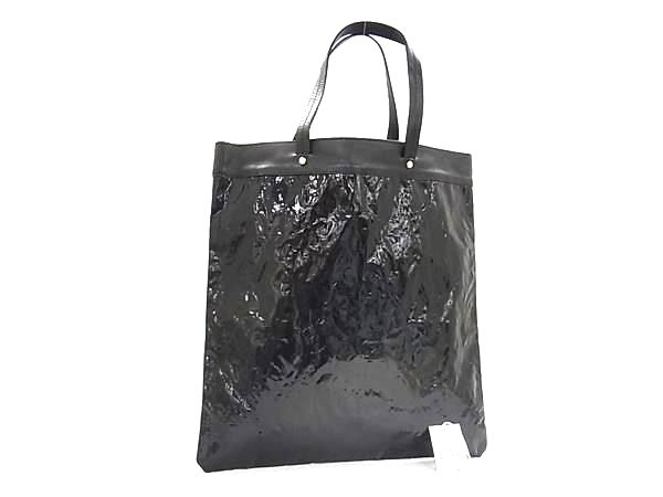 ■新品同様■PLEATS PLEASE プリーツプリーズ イッセイミヤケ パテントレザー ハンドバッグ トート レディース メンズ FV4764