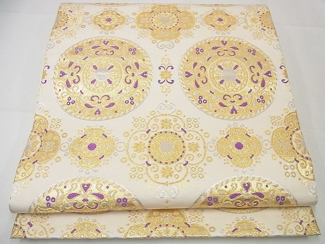 平和屋本店■極上　龍村美術織物　たつむら　本袋帯　秀環文　金銀糸　逸品3s5581