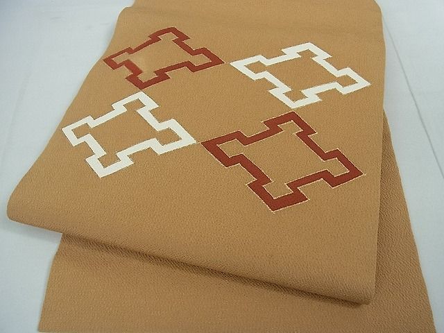 平和屋本店□極上 銀座 志ま亀 九寸名古屋帯 松皮菱