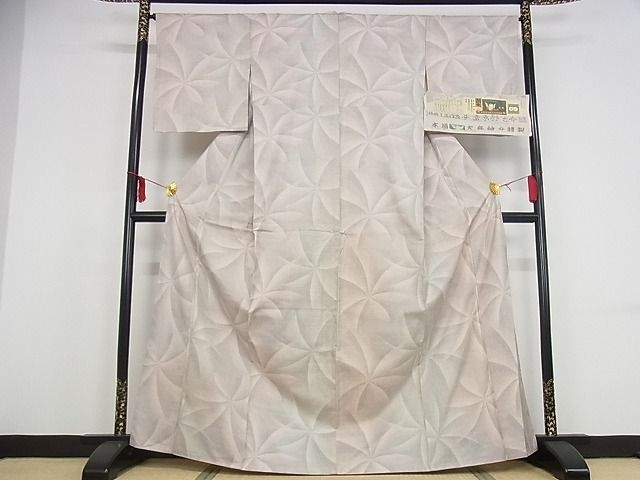 平和屋本店■極上 本場大島紬 白大島紬 桑原織物 二代目 桑原啓之介 9マルキ 白絣 証紙 着丈166cm 裄丈66cm 逸品 未使用 4kk0310