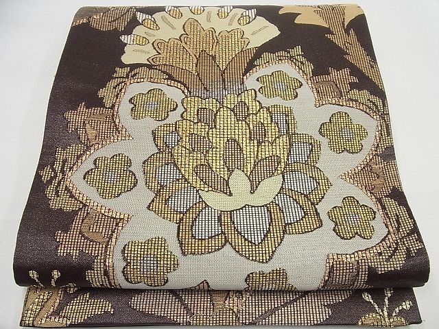 平和屋本店□極上 1854年創業 帯屋捨松 六通柄袋帯 吉祥横