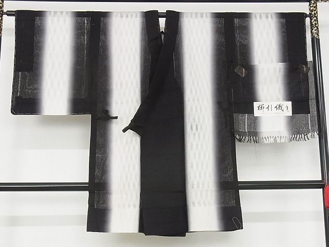 平和屋本店■極上 十日町 名門青柳謹製 櫛引織 道中着 スリーシーズン 春夏秋 塵除け 証紙付き 正絹 逸品 未使用 KAAA0473kk4