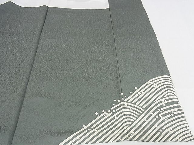 平和屋本店□極上 十日町 名門 滝泰謹製 訪問着 襲絞り 相良刺