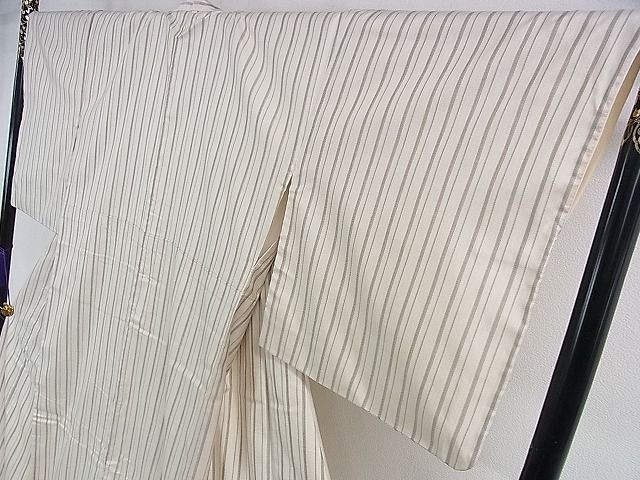 平和屋本店□極上 青々庵 お召 間道 逸品 DZAA0103kh5