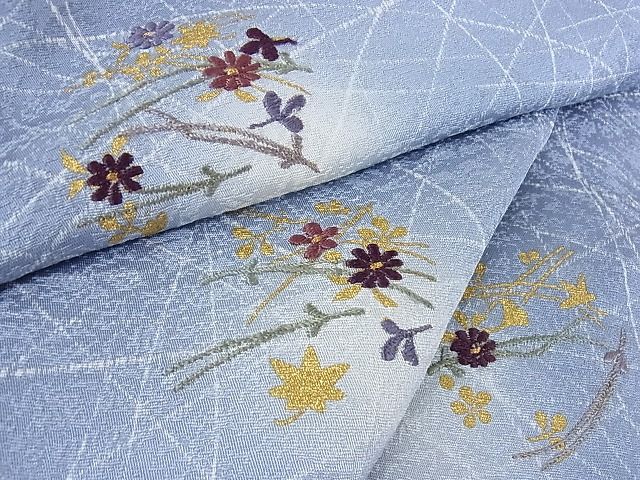 平和屋着物●訪問着　刺繍　草花文　暈し染め　金彩　逸品　DAAB8300ps