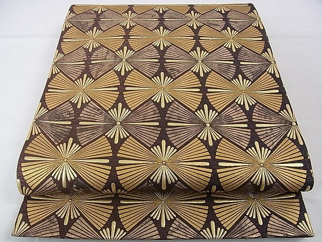 平和屋本店■極上　金彩友禅　卓越技能者・名工・和田光正　太鼓柄袋帯　若松葉　金彩　逸品　DZAA0555kh4