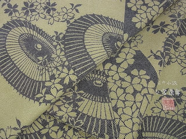 平和屋本店■極上　人間国宝　小宮康孝　江戸小紋　番傘　舞桜　鮫小紋柄　三越扱い　逸品　DZAA0581kh4