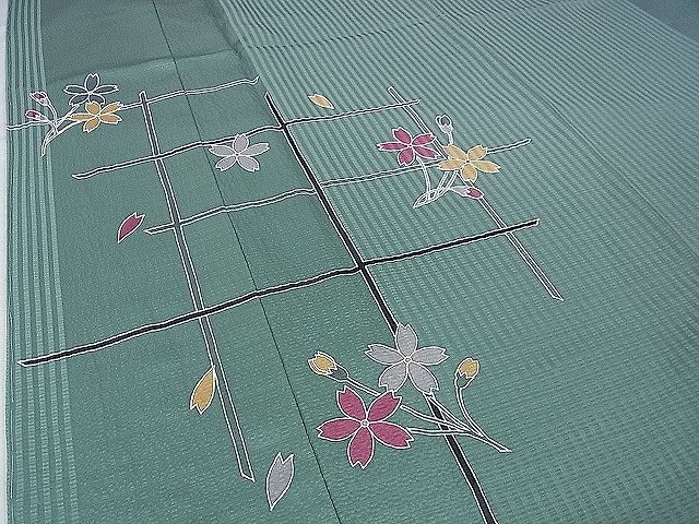 平和屋本店□極上 キモノデザイナー 斉藤上太郎 訪問着 枝花文 水