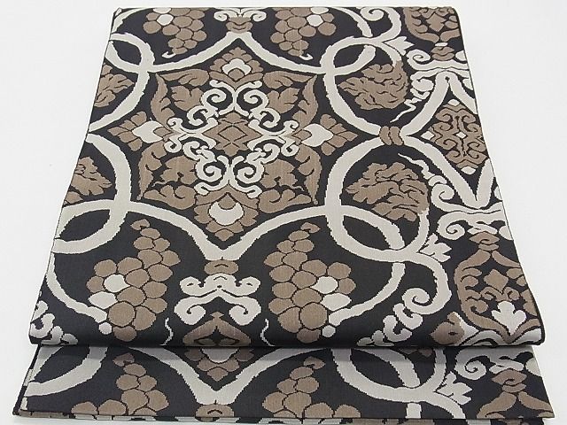 平和屋本店■最高級　人間国宝　北村武資　経錦　六通柄袋帯　草木染　正倉院葡萄蔦の葉文　逸品　CZAA0099s4