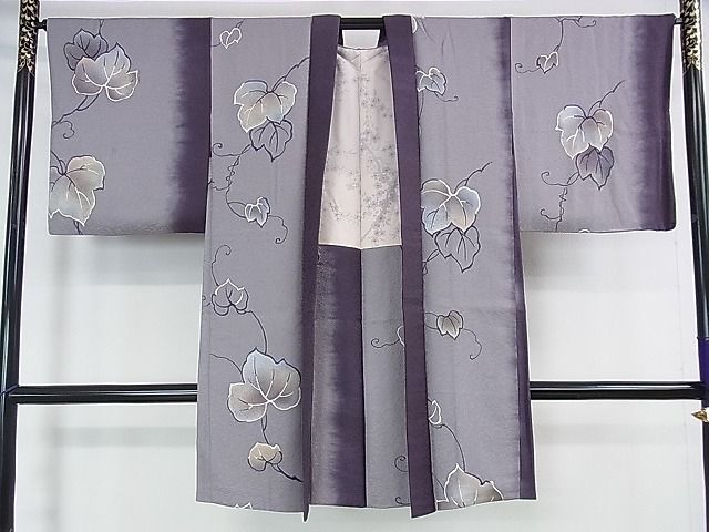 平和屋本店■極上　羽織　蔦の葉文　暈し染め　羽織紐付き　逸品　DZAA1170kh5