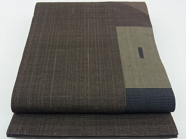 平和屋本店■極上　Maru　Factory　丸山正　太鼓柄袋帯　切嵌　逸品　CZAA0470s4