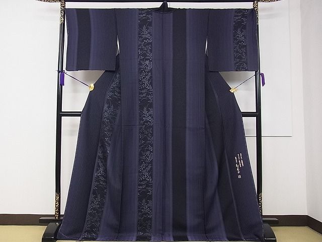 平和屋本店■極上 金彩友禅 卓越技能者・名工・和田光正 訪問着 お召地 草花間道 まるやま扱い 逸品 未使用 CZAA0507s4