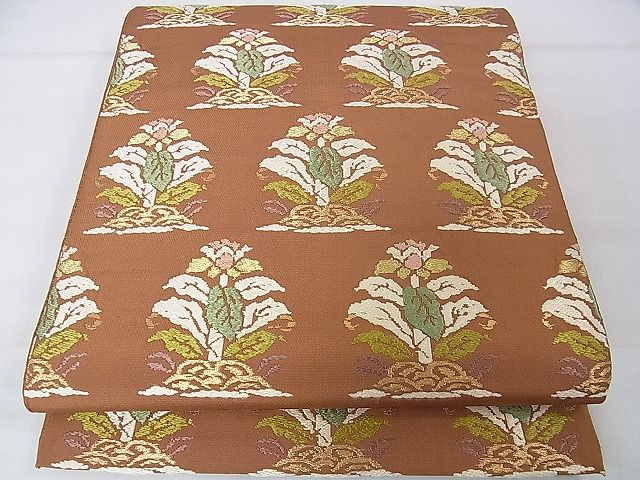 平和屋本店■極上　龍村平蔵製　本袋帯　大鶏頭錦　金糸　逸品　DZAA1527kh4