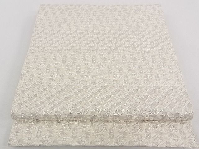 平和屋本店■極上　本場筑前博多織　大倉織物　誠之輔　八寸名古屋帯　琥珀織　切子柄　一蔵コレクション　逸品　CZAA0715s4