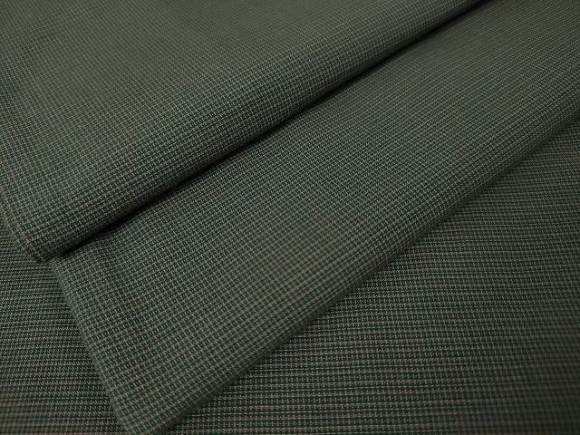 平和屋本店■極上　男性　綿薩摩　東郷織物謹製　手織　みじん格子　逸品　DZAA1760kh4