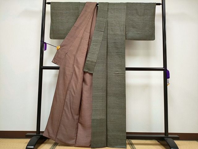 平和屋本店□極上 インド・アッサム 野蚕糸 手織 ムガシルク 結城紬