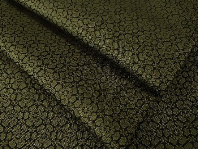 平和屋本店■極上　お召　経錦　単衣　蜀江花文　反端付き　逸品　DZAA2024kh4