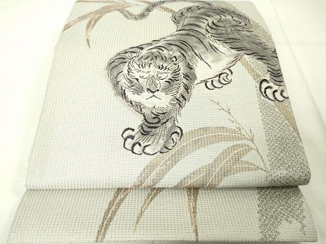 平和屋本店■極上　太鼓柄袋帯　織紫苑　工賽織　虎　金糸　逸品　DZAA2107kh4