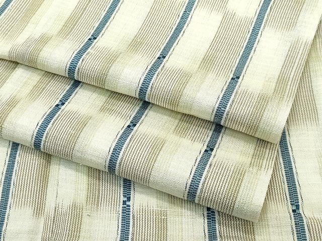 平和屋本店■極上　京都・西陣　織元ブランド　泰流舎　花織　紬　市松間道　逸品　CZAA0986s4