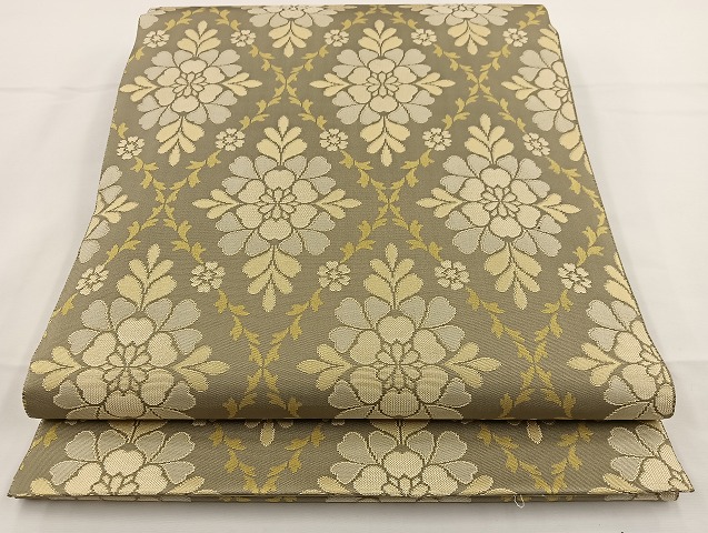 平和屋本店■最高級　人間国宝　北村武資　経錦　六通柄袋帯　花菱　逸品　未使用　BAAH3813zb4