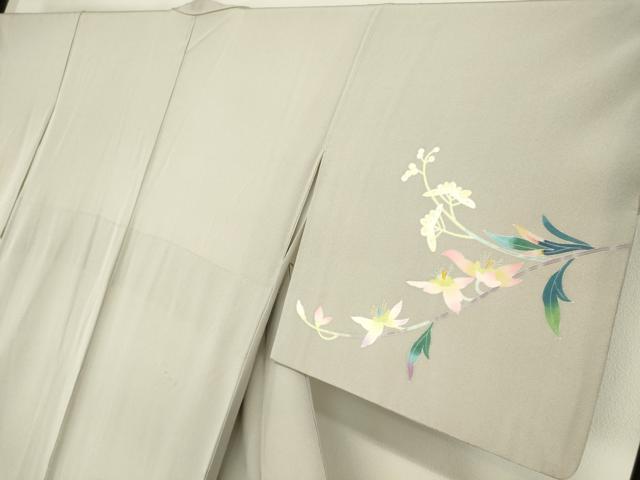 平和屋着物○京加賀友禅 百貫石峰 訪問着 草花文 正絹 逸品 DAAK8997az