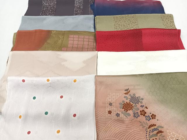 平和屋着物★和装小物　上質な帯揚げ　10枚セット　逸品　CAAK2744xe