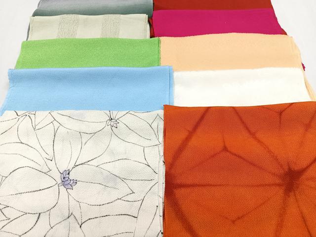 平和屋着物★和装小物　上質な帯揚げ　10枚セット　逸品　CAAK2743xe