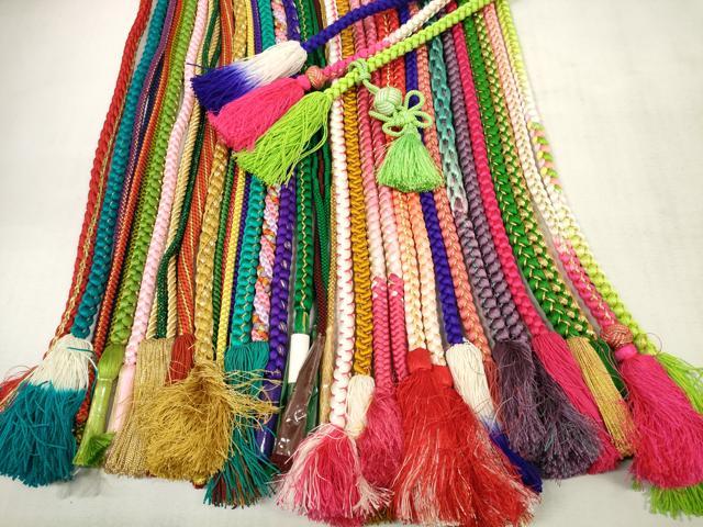 平和屋着物●和装小物　帯締め20本　振袖用　丸組　金糸　逸品　DAAO8590zzz