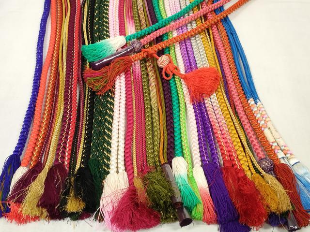 平和屋着物●和装小物　帯締め20本　振袖用　丸組　金糸　逸品　DAAO8588zzz