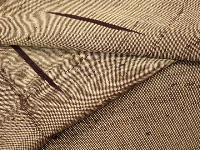 平和屋着物▽ざざんざ織　伊兵衛織　単衣　霞文　正絹　逸品　DAAO3516fe